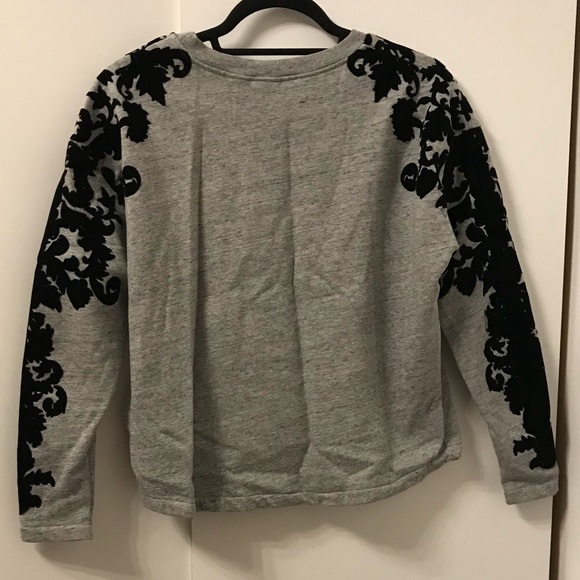 Zara | Tops | Zara Top With Velvet Floral Patterns | Poshmark